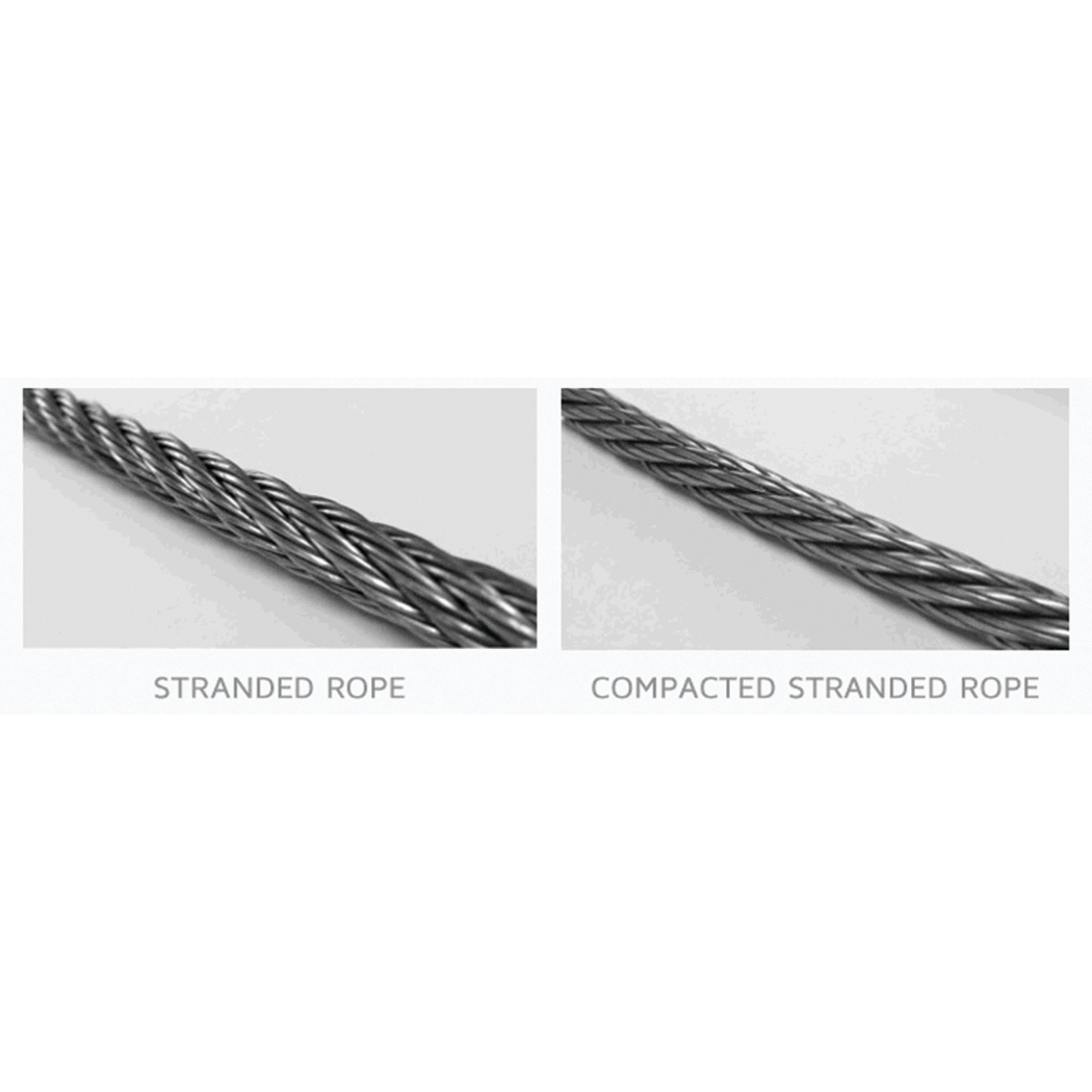 1x19 Stainless Steel Compact Strand Wire Rope - 316 Alloy