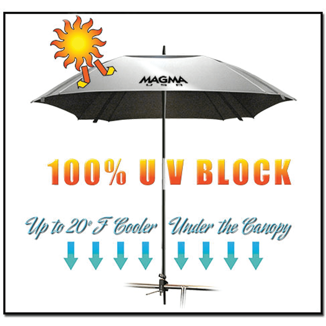 Magma Square Cockpit Umbrella - B10-403 | Fisheries Supply