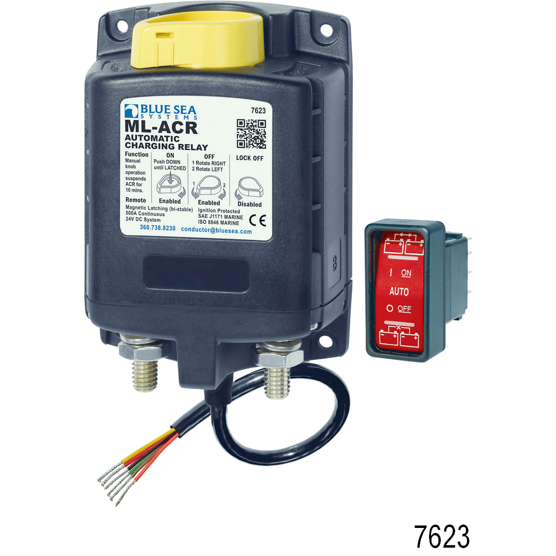 Blue Sea Systems 7622 - ML-ACR Automatic Charging Relay | Fisheries Supply