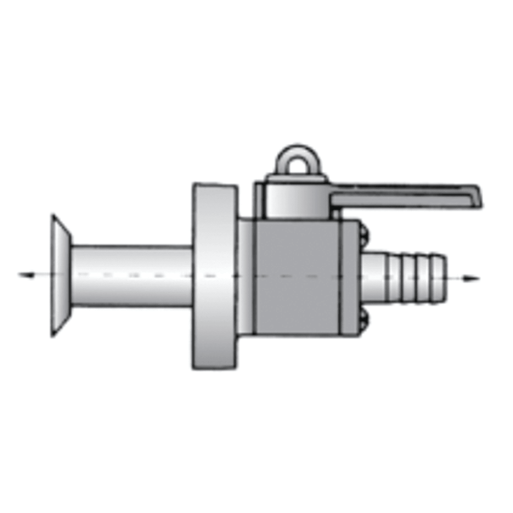 Marelon Full-Flow Seacock - Flush Thru-Hull x Ball Valve x Hose Barb ...