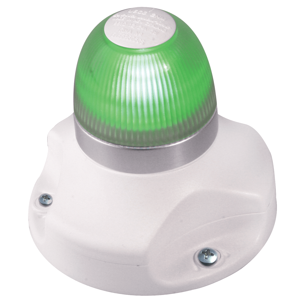 Hella NaviLED 360 - All-Round Navigation Light - Green, White Base