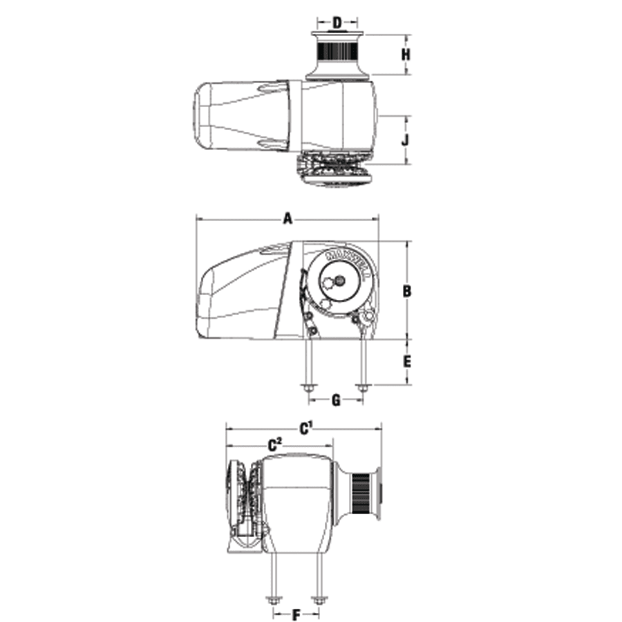 Maxwell HRC10 Rope & Chain Horizontal Windlass | Fisheries Supply