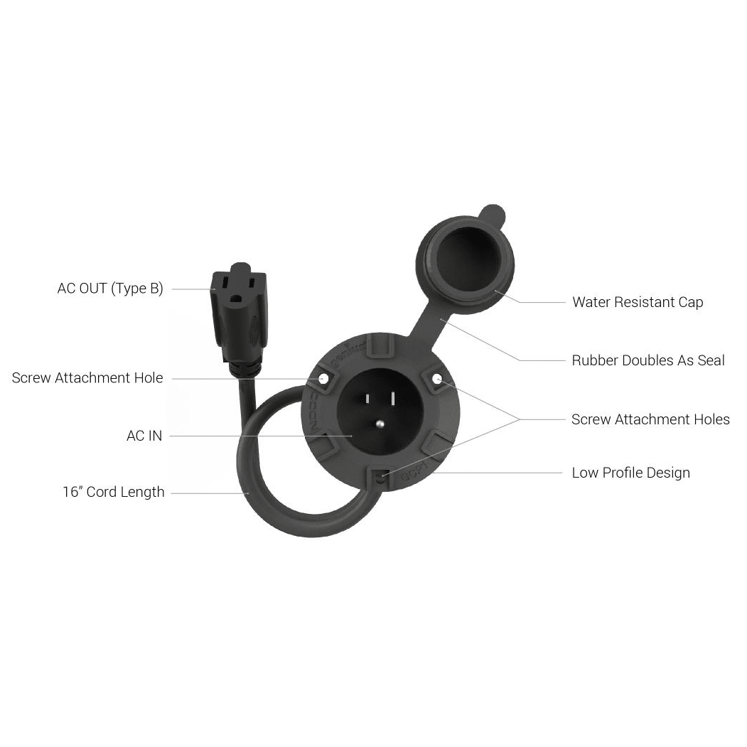 Noco Genius GCP1 - 12A 125V AC Port Plug | Fisheries Supply