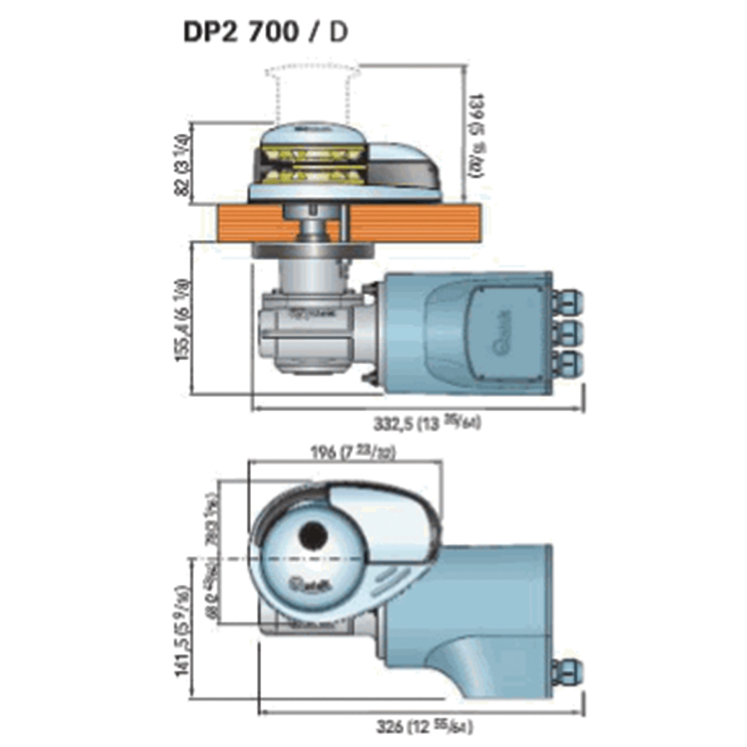 Quick Prince DP2 Vertical Windlass - DP27121/4 | Fisheries Supply