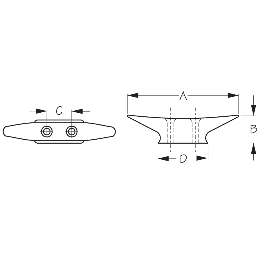 Closed Base/Spar Cleat - Sea-Dog Line | Fisheries Supply