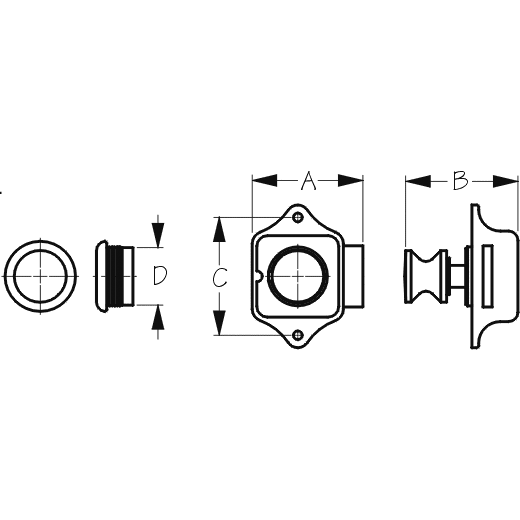 Push Button Rim Latch