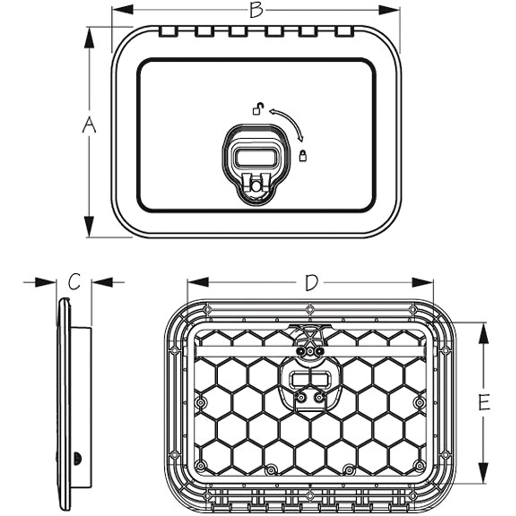 Triple Latch Marine Hatch