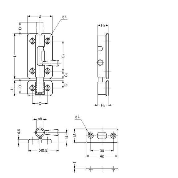 Spring Loaded Barrel Bolt - BLS