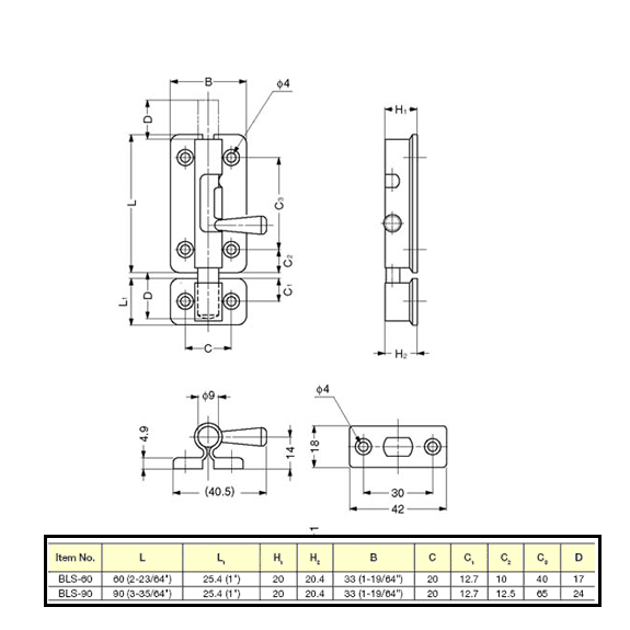Spring Loaded Barrel Bolts