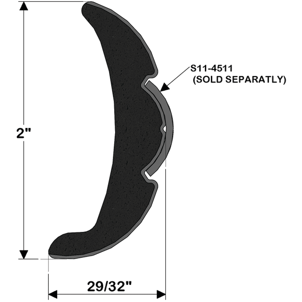 Frosty White Rigid Vinyl Rub Rail