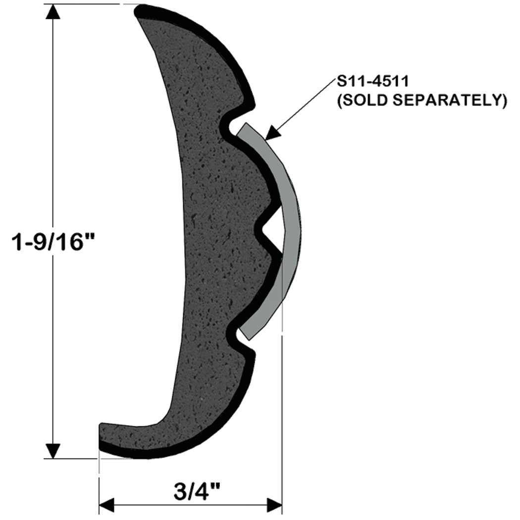 Frosty White Rigid Vinyl Rub Rail