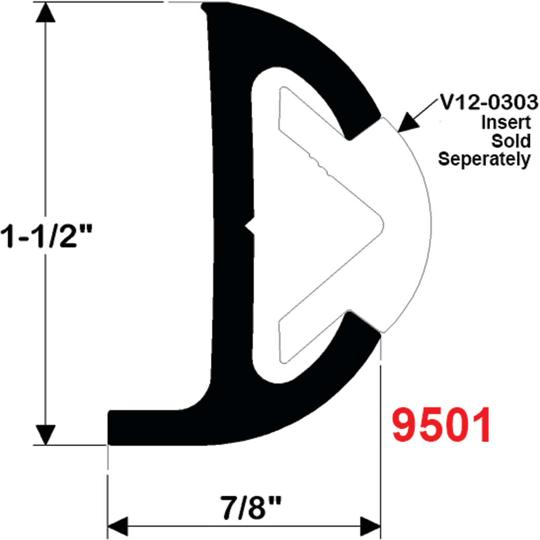 Rigid Vinyl Rub Rail w/Flexible Insert - TACO Marine | Fisheries Supply