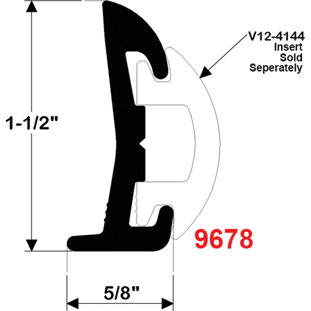 Rigid Vinyl Rub Rail w/Flexible Insert - TACO Marine | Fisheries Supply
