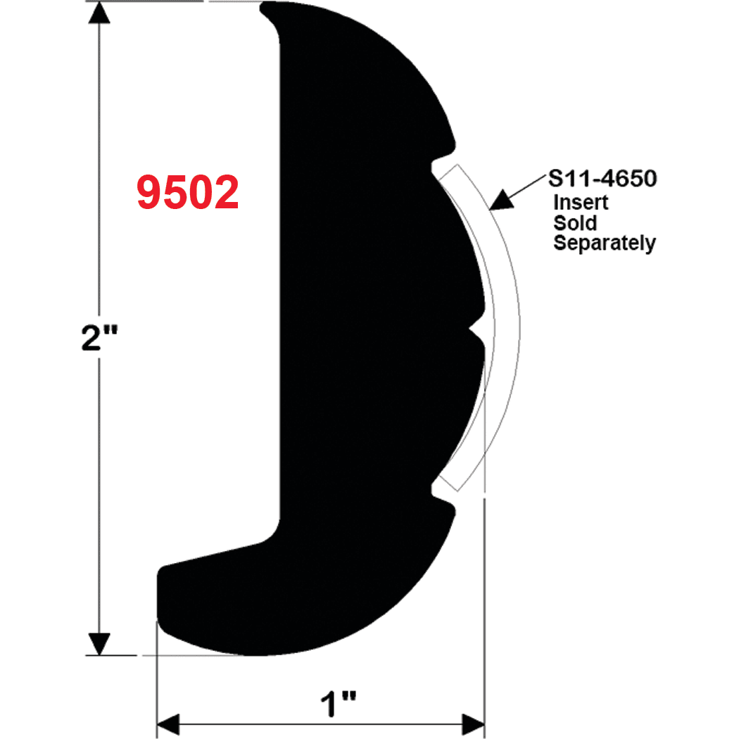 Rigid Vinyl Rub Rail w/SS Insert - TACO Marine | Fisheries Supply