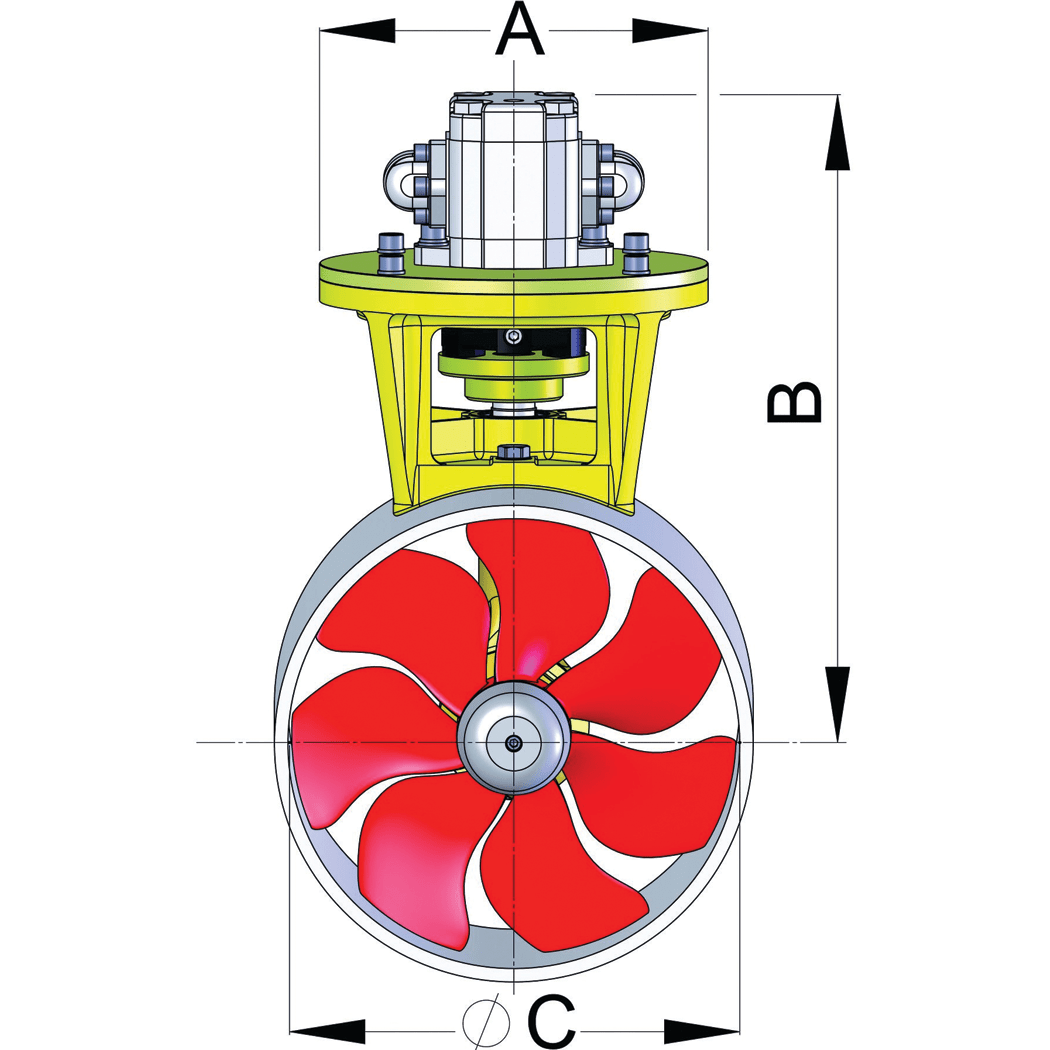Vetus Hydraulic Bow Thruster, 230 kgf | Fisheries Supply