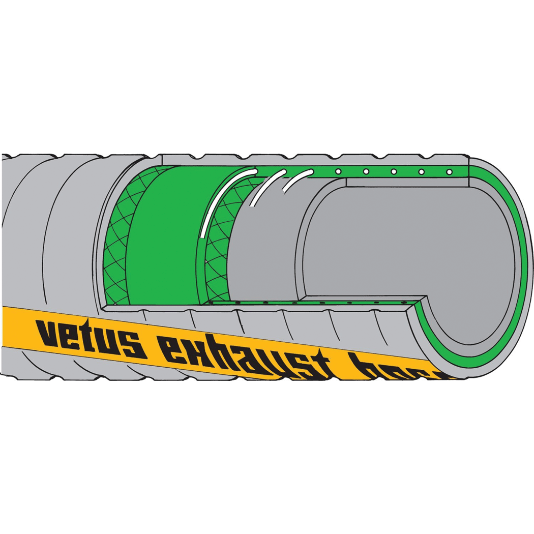 Vetus Exhaust Hoses: 29-58 PSI Burst Rating | Fisheries Supply