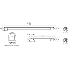 Lumitec Mini Rail2 LED Rail Lights | Fisheries Supply