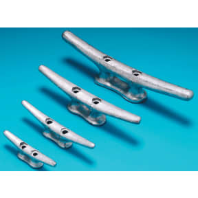Dock Edge 12" Cast Iron Deck Cleats, Galvanized, Hex Head | Fisheries ...