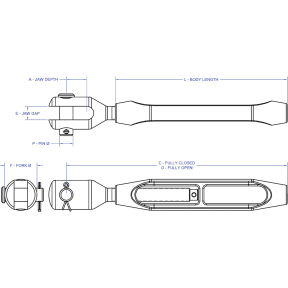 Fork and Open Body Turnbuckle