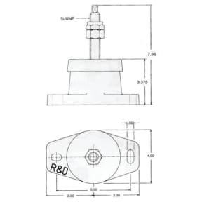 Marine Circular Shear Engine Mounts - R and D Drivetrain | Fisheries Supply