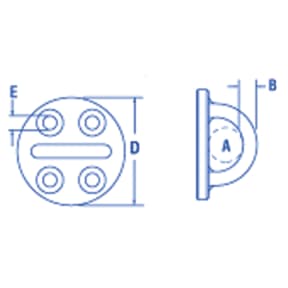Heavy Duty Pad Eye - Round Base | Fisheries Supply