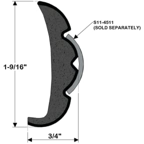 Frosty White Rigid Vinyl Rub Rail | Fisheries Supply