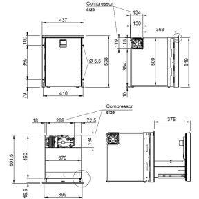 Isotherm Drawer 49 Clean Touch SS INOX Refrigerator Freezer