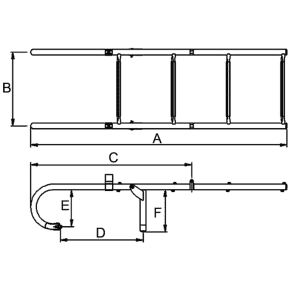 SS Gunwale-Mounted Removable Ladder | Fisheries Supply
