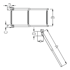 Stainless Steel Transom Fold Out Ladder