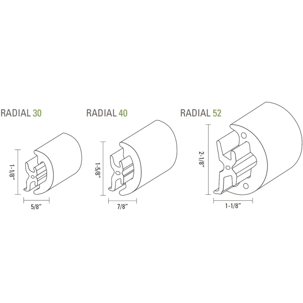 Radial Soft Profile Rub Rail - Tessilmare from Mate USA | Fisheries Supply