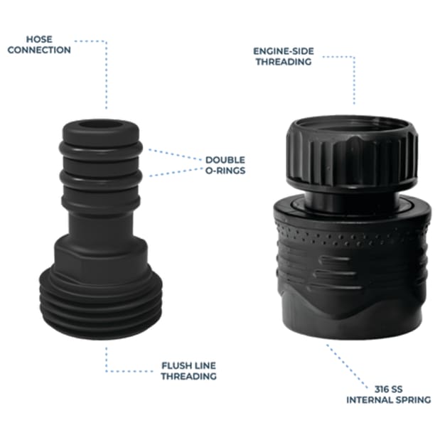 Flushmaster Flush Port Quick Connect for Yamaha | Fisheries Supply