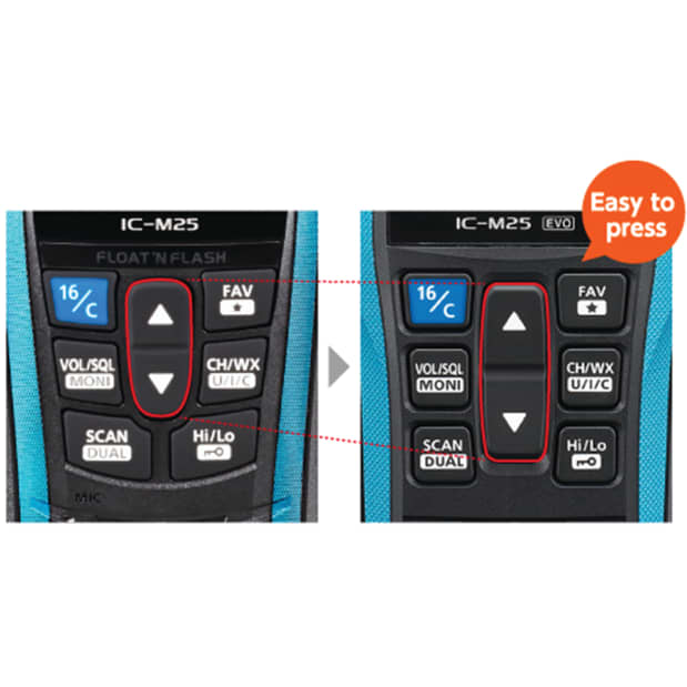 Icom M25 EVO BLACK 61 USA | Fisheries Supply