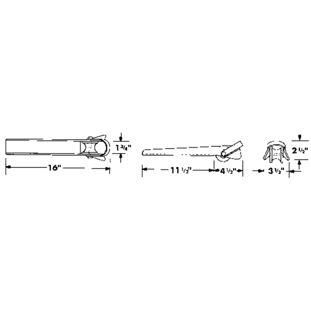 Windline URM2 Small Anchor Roller & Mount | Fisheries Supply