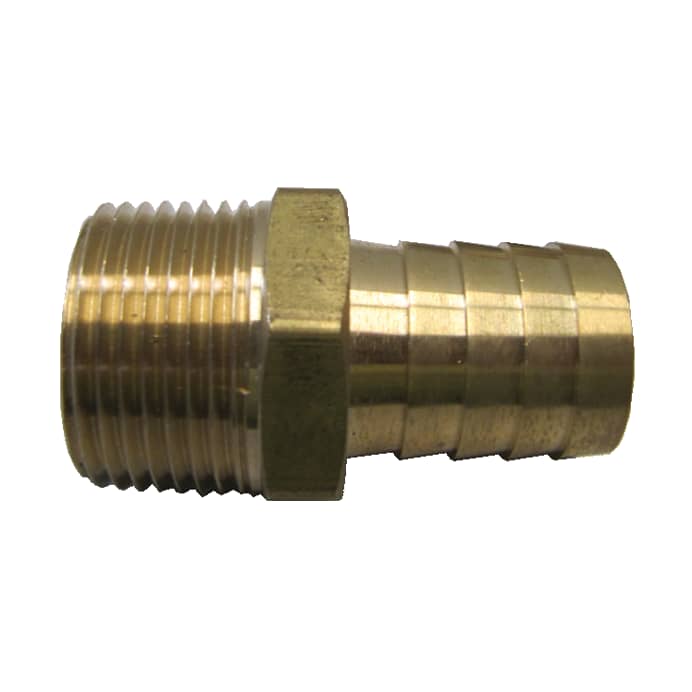Pipe to Hose Adapter - Machined Brass - Midland Metals | Fisheries Supply