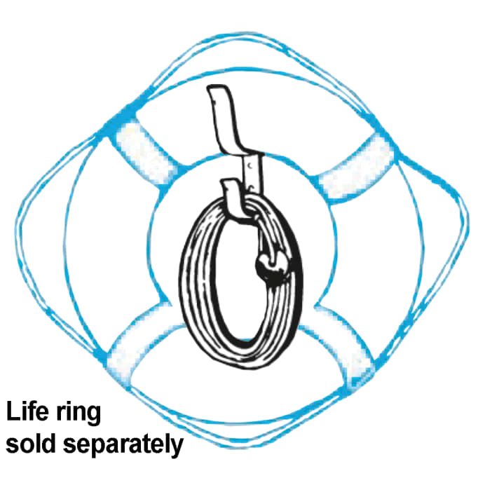 Heaving Lines with Life Buoy Bracket | Fisheries Supply